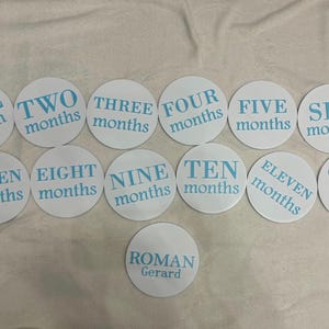 Custom Baby Name & 12 Month Countdown 3D Print Circle Discs - Etsy