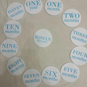 Custom Baby Name & 12 Month Countdown 3D Print Circle Discs - Etsy