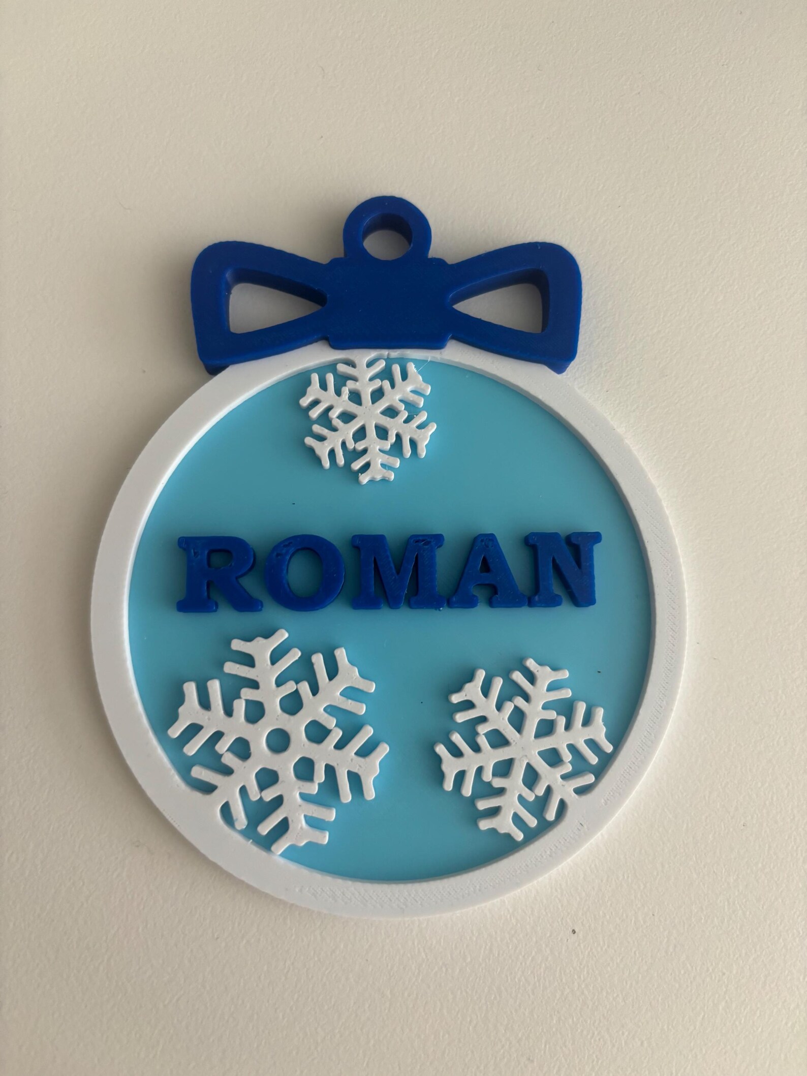 Custom Name Snowflake Ornament 3D Print - Etsy