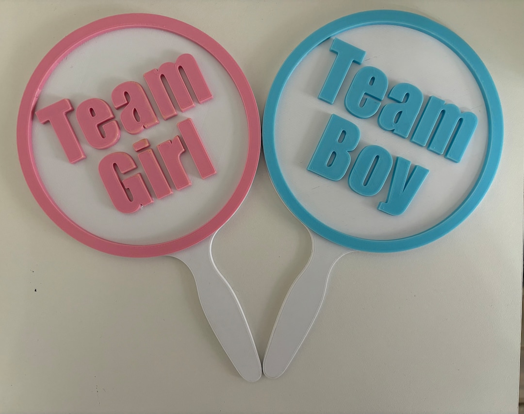 3D Print Gender Reveal Boy & Girl Signs - Etsy
