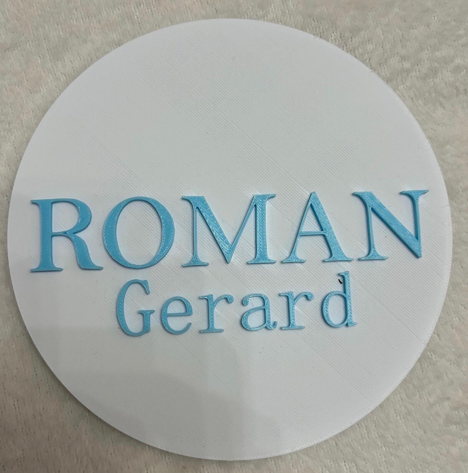 Custom Baby Name & 12 Month Countdown 3D Print Circle Discs - Etsy