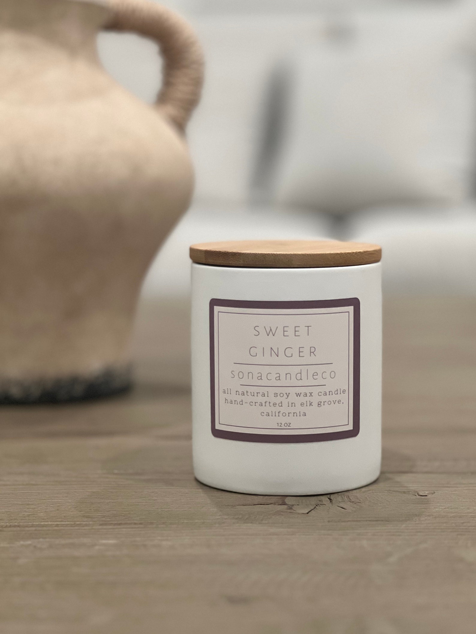 12oz White Ceramic All Natural Soy Candle - Etsy