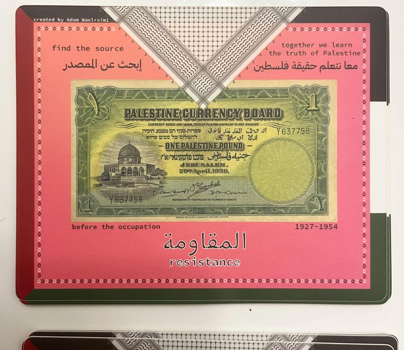Palestine 1927-1954 Dollar Bill Sticker - Etsy