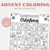 Advent Calendar Coloring Page Printable Countdown to Christmas ...