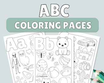 26 Printable Alphabet Coloring Pages Worksheets for Kids: Preschool ...