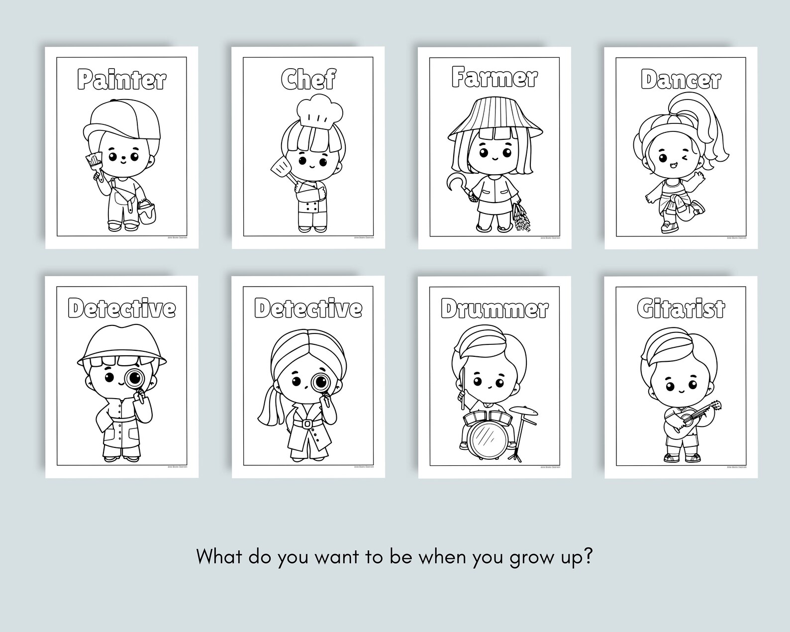 Professions Coloring Pages for Kids: Preschool - Kindergarten ...