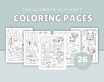 26 Printable Alphabet Coloring Pages Worksheets for Kids: Preschool ...