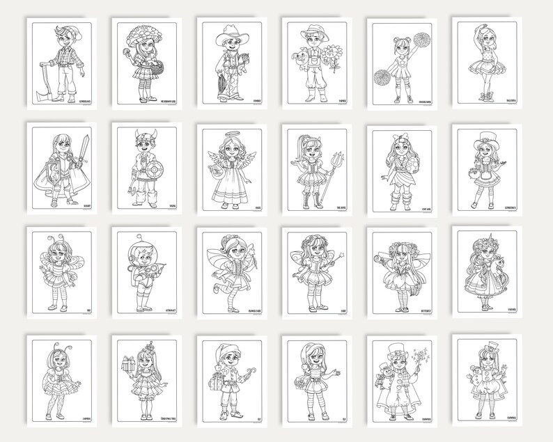 Halloween Coloring Pages for Kids and Adults, 50 Pages Digital Carnival ...