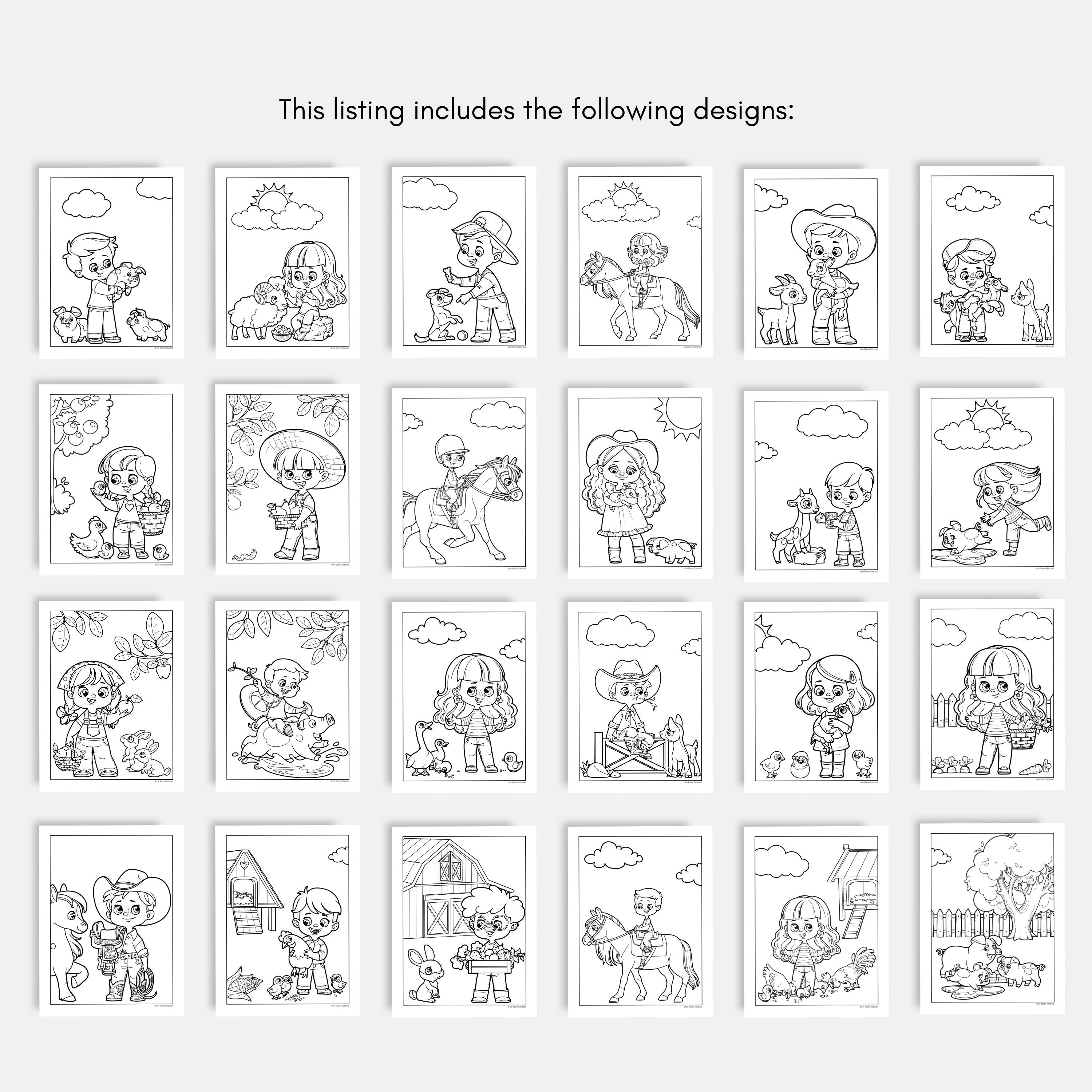 Life on the Farm Coloring Pages for Kids | Activity Pages for Toddlers ...