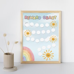 Printable Rainbow Reward Chart | Sunshine Kids Routine Chore Chart ...