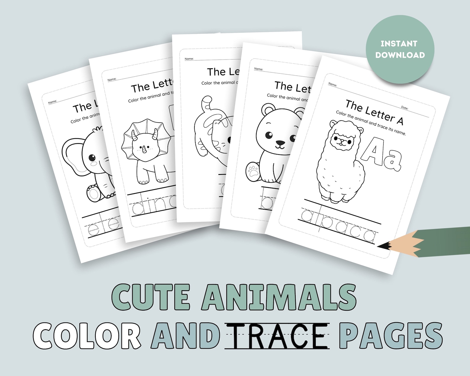 Alphabet Tracing and Coloring Pages for Kids: Preschool - Kindergarten ...