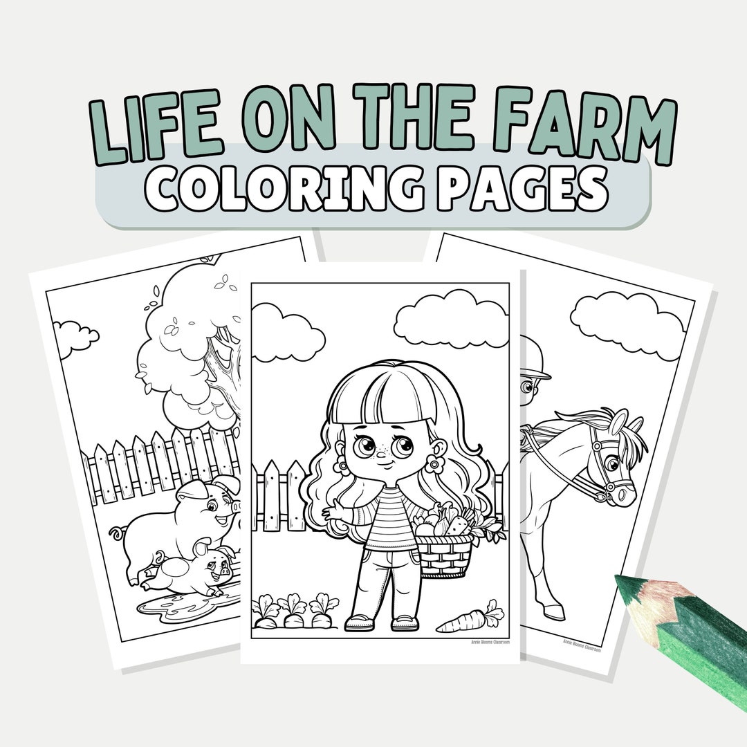 Life on the Farm Coloring Pages for Kids | Activity Pages for Toddlers ...