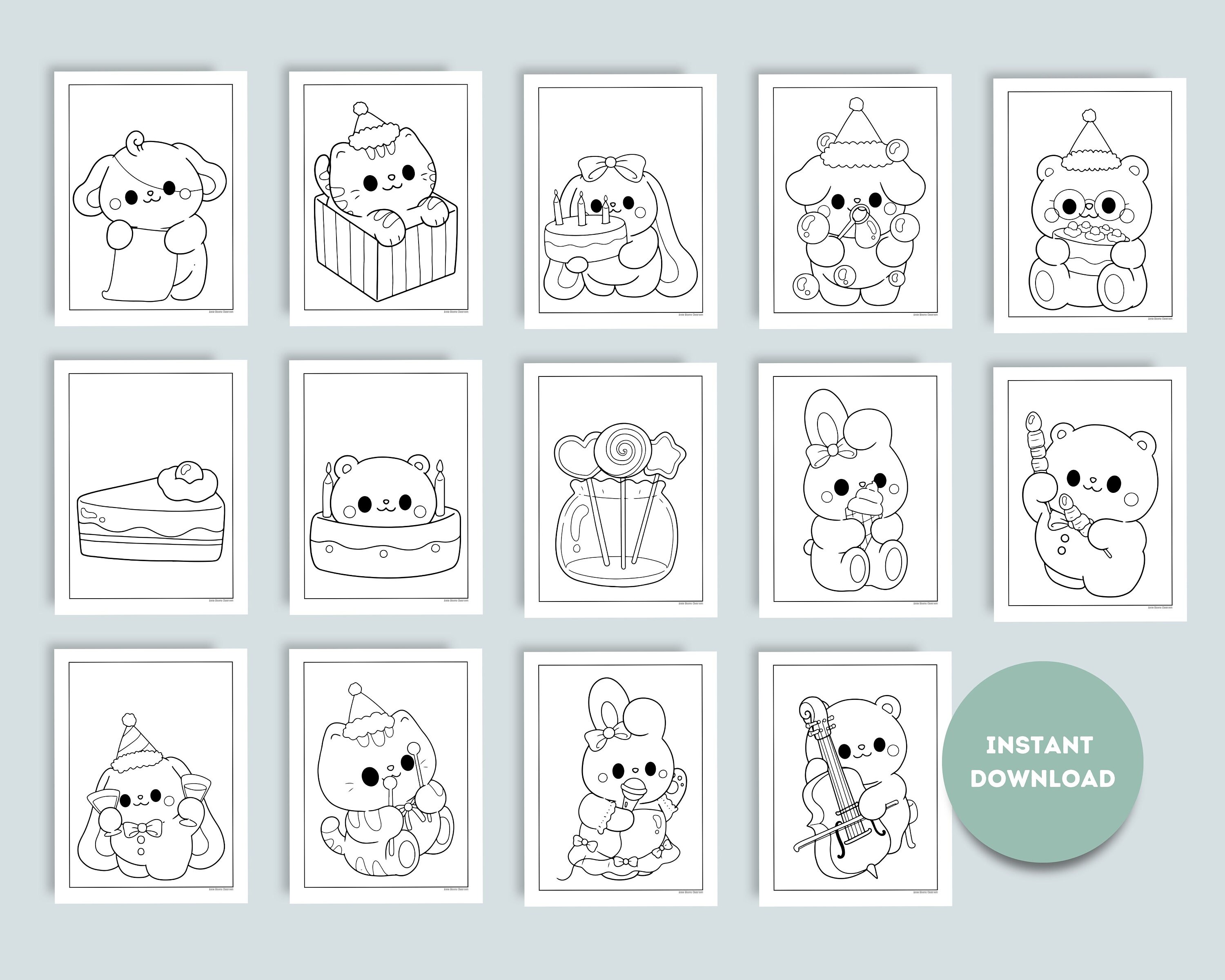 Birthday Party Coloring Pages for Kids: Preschool - Kindergarten ...