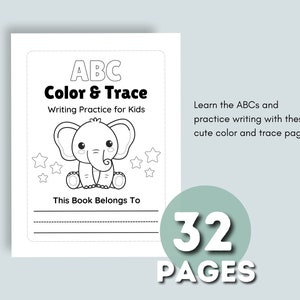 Alphabet Tracing and Coloring Pages for Kids: Preschool - Kindergarten ...
