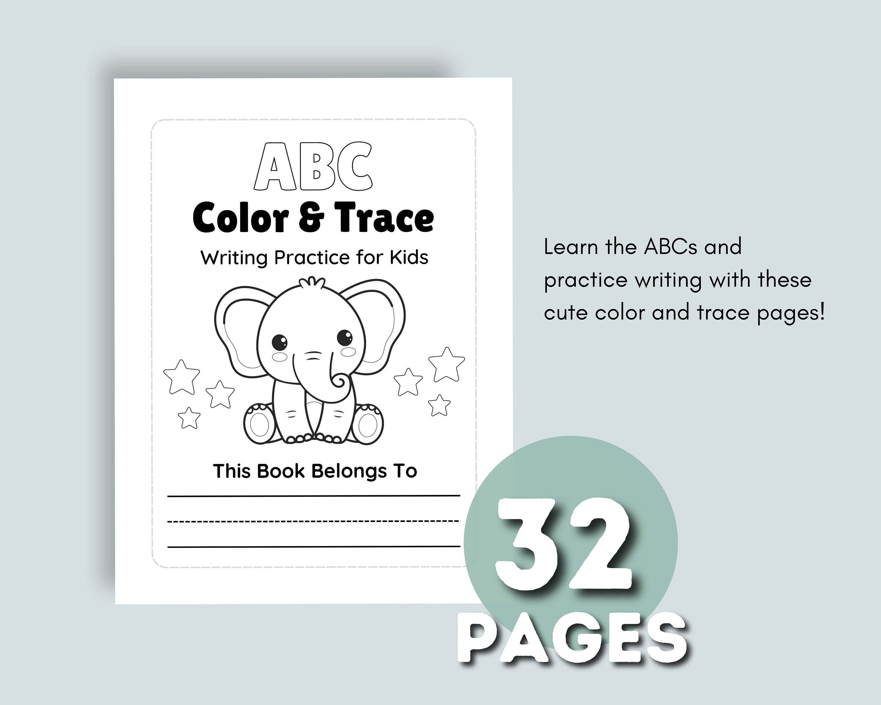 Alphabet Tracing and Coloring Pages for Kids: Preschool - Kindergarten ...