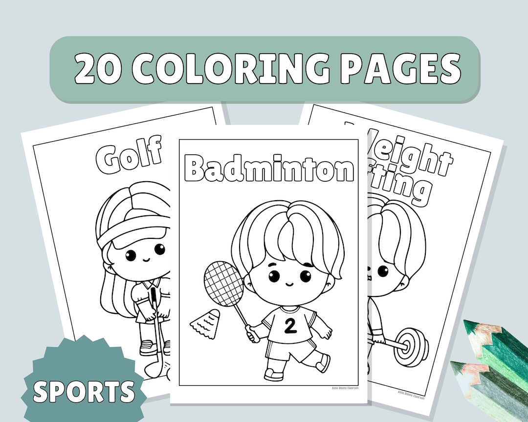 Sports Coloring Pages for Kids: Preschool - Kindergarten - Homeschool ...