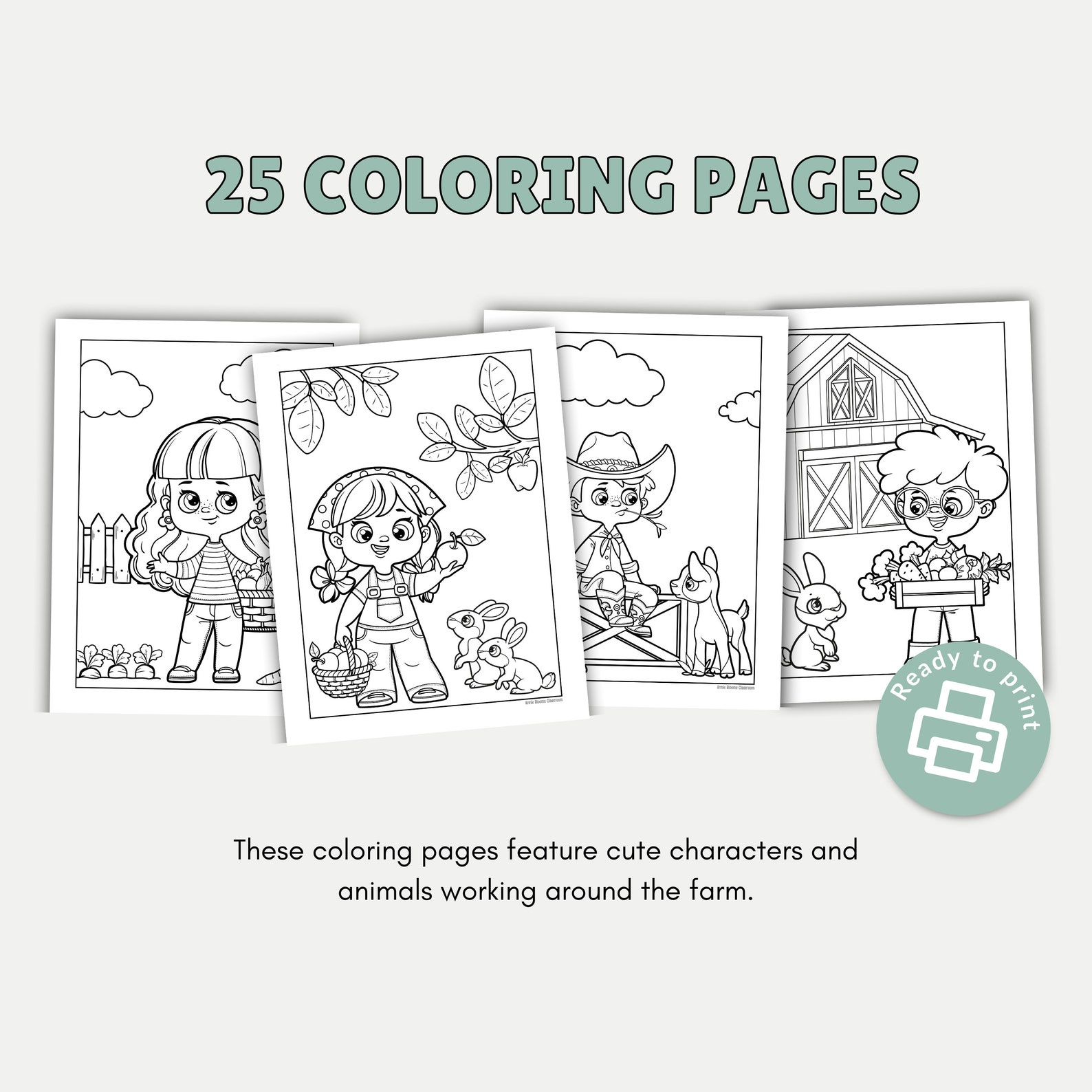 Life on the Farm Coloring Pages for Kids | Activity Pages for Toddlers ...