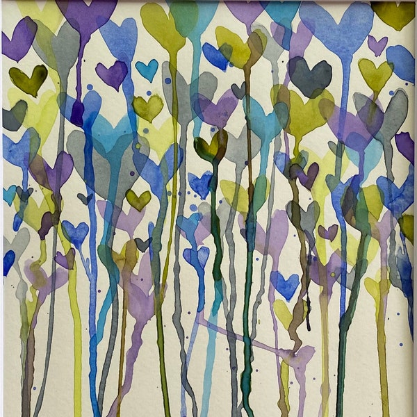 Drippy Watercolor - Etsy