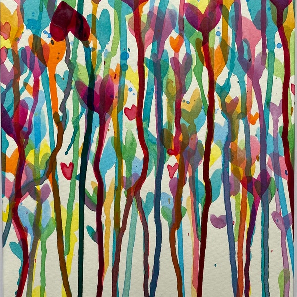 Drippy Watercolor - Etsy