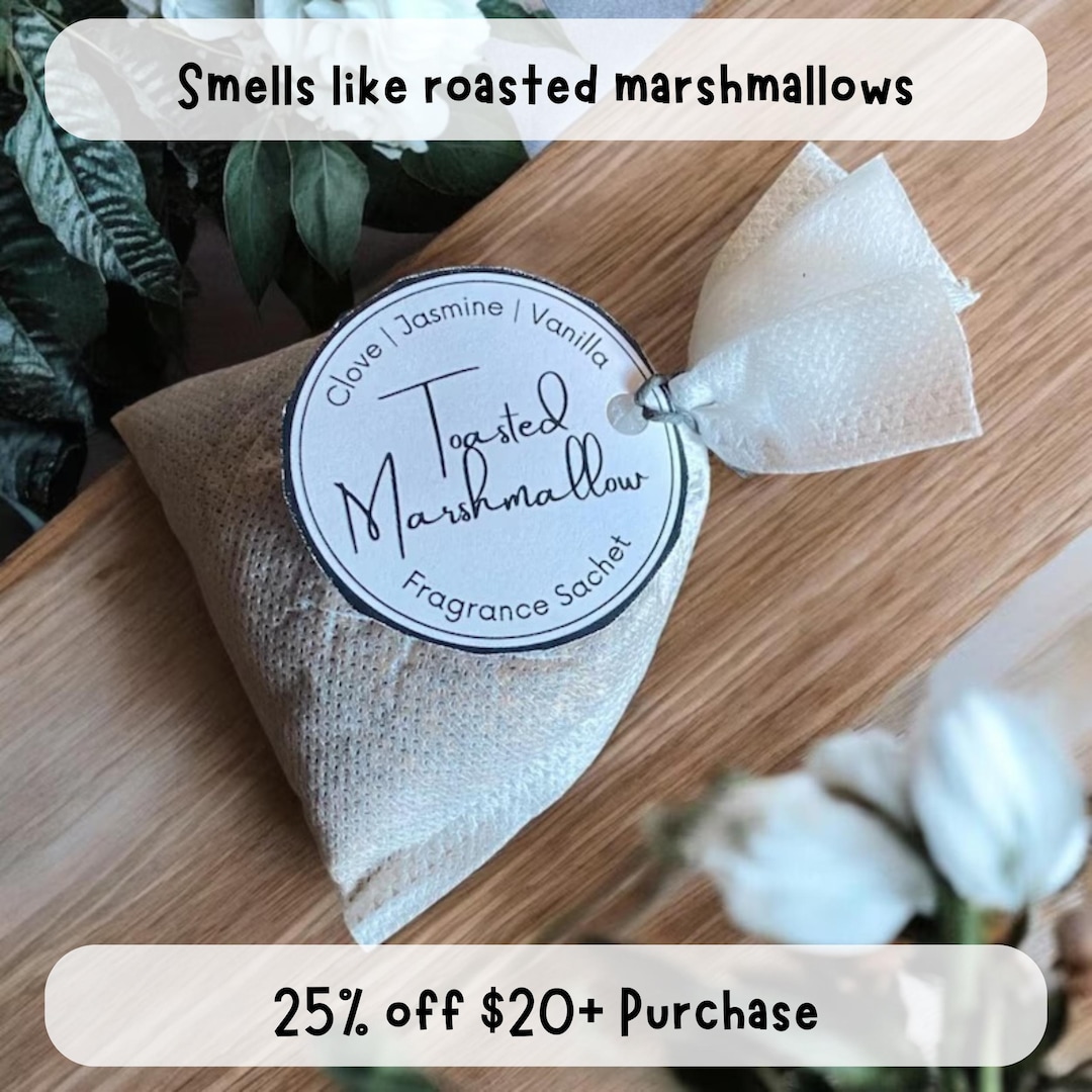 Toasted Marshmallow Scented Sachet – Vanilla Freshie for Closet, Drawer ...