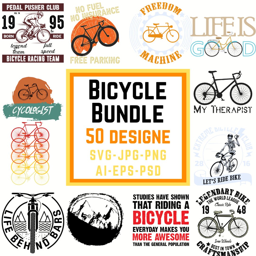 Bicycle Svg , Bicycle ,bicycle Cut File , Bike Svg , Digital Product ...
