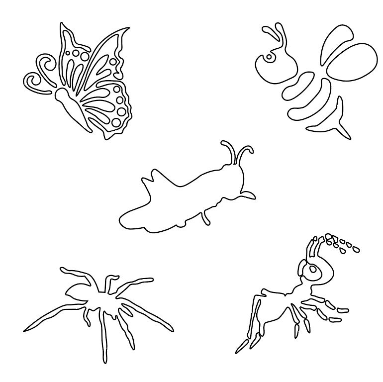 20 Insect SVG Files Silhouettes and Outlines - Etsy