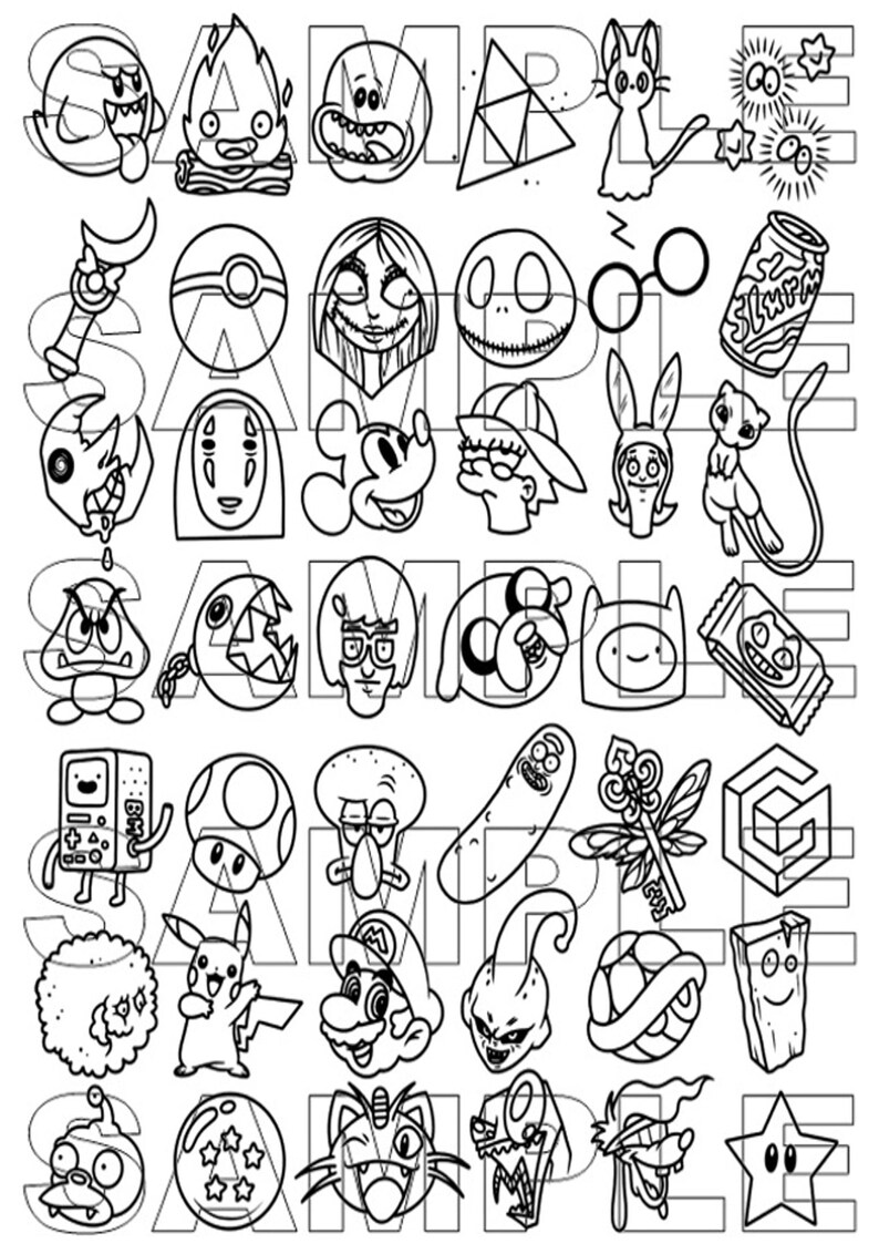 42 Designs Tattoo Flash Sheet | Stencil Ready Designs | Original ...