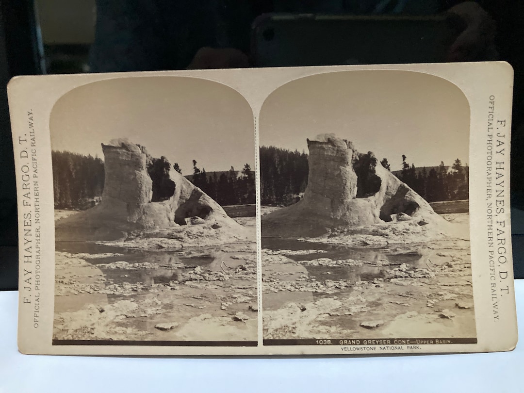 Grand Geyser Cone Upper Baison Yellowstone F Jay Haynes - Etsy