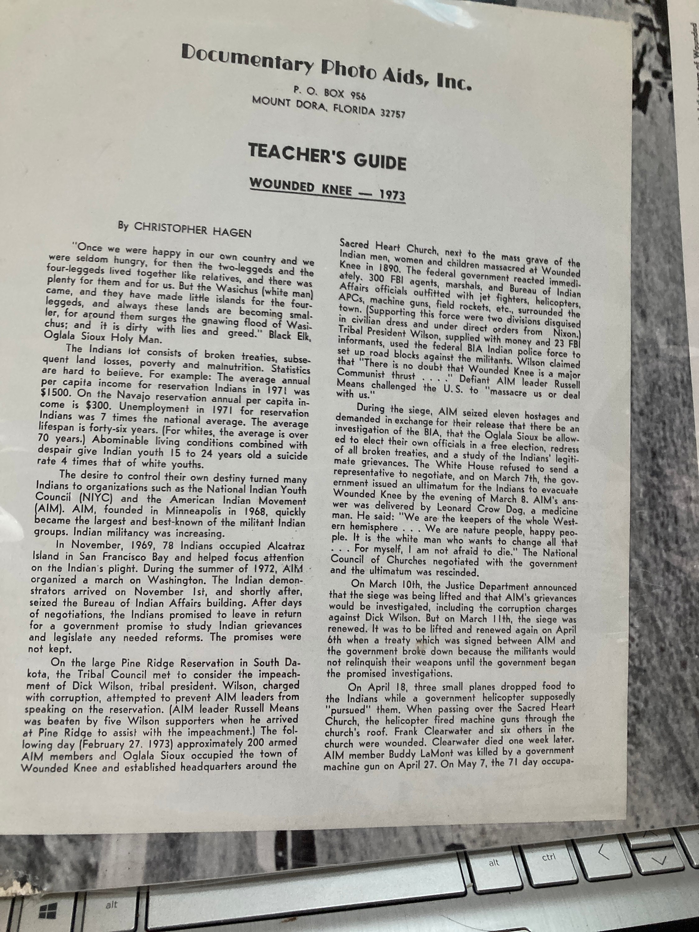 Wounded Knee 1973 Documented Believe It’s First Edition - Etsy