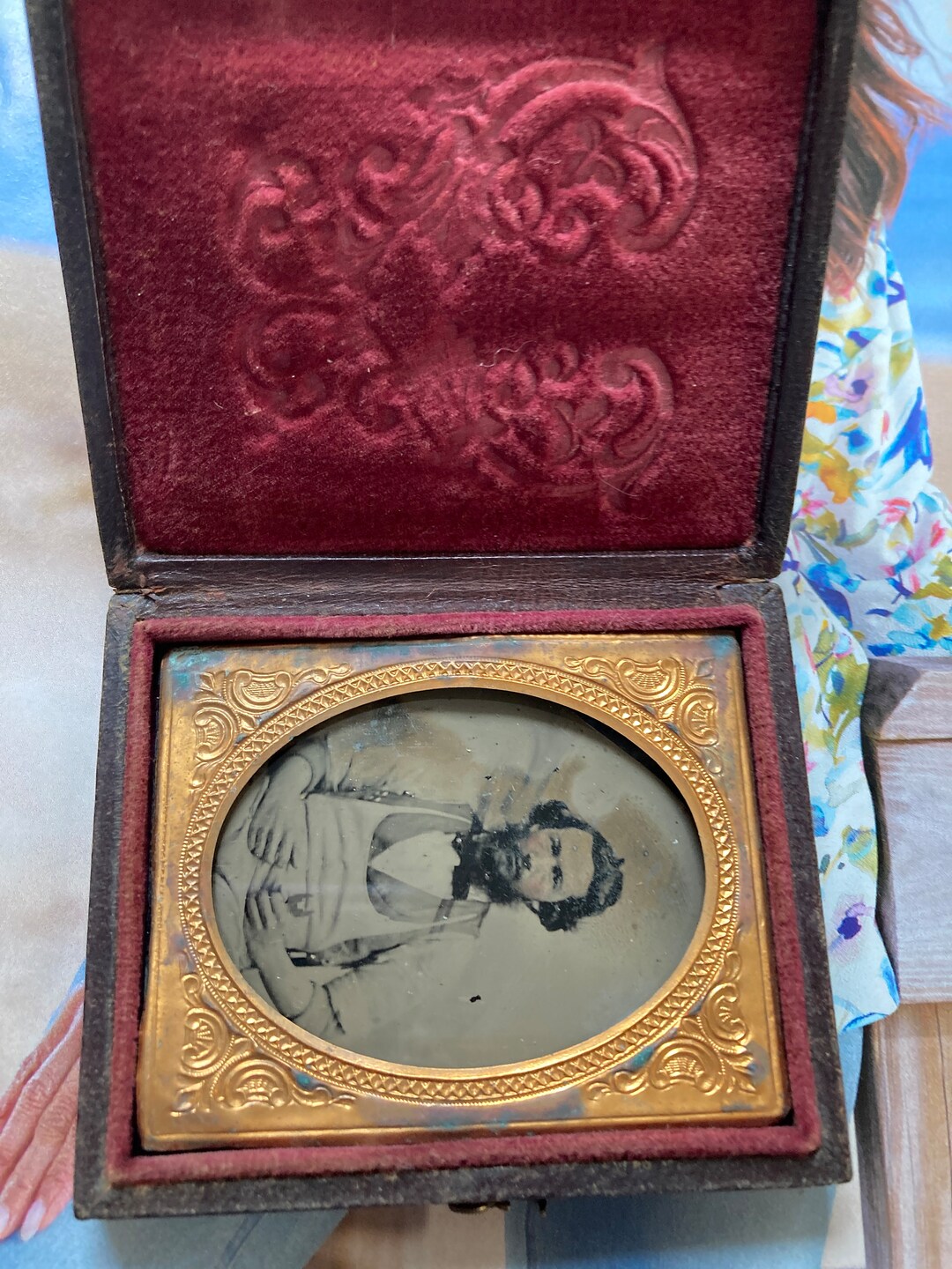 Gutta Purcha Case With Lock Surgeon ? Tin Type 3 in X 2 1/2 in Dressed ...