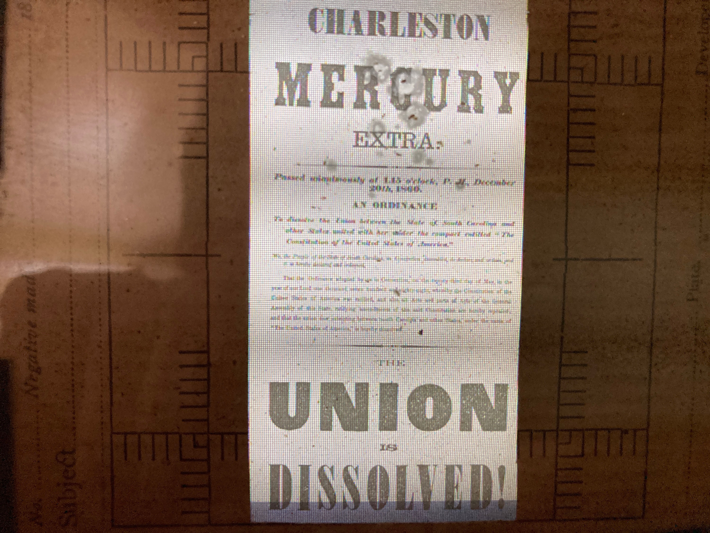 Civil War as Advertised by Charleston Mercury Union Dissolved - Etsy