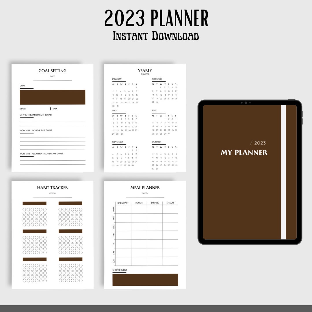 2023 Digital Planner, 2023 Planner, Instant Download, Digital Planner ...