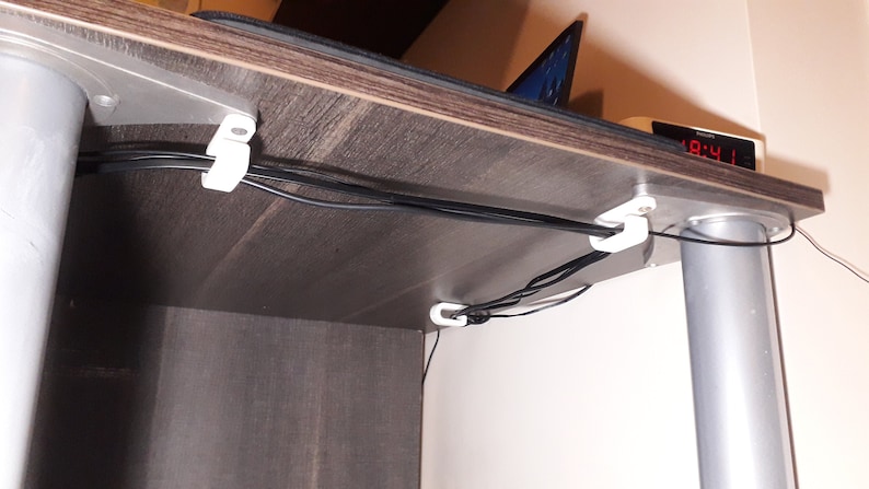 Under Desk Cable Holder | Clip for Cable Management - 3D Printed - Etsy