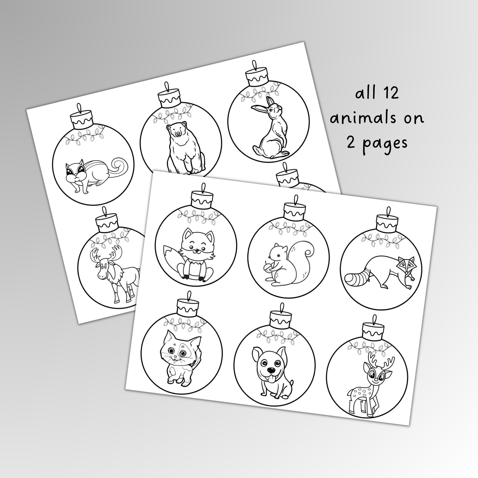 Printable Christmas Ornaments, Coloring Activity for Kids, DIY ...