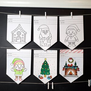 Printable Christmas Banner, DIY Coloring Banner, Classroom Student ...