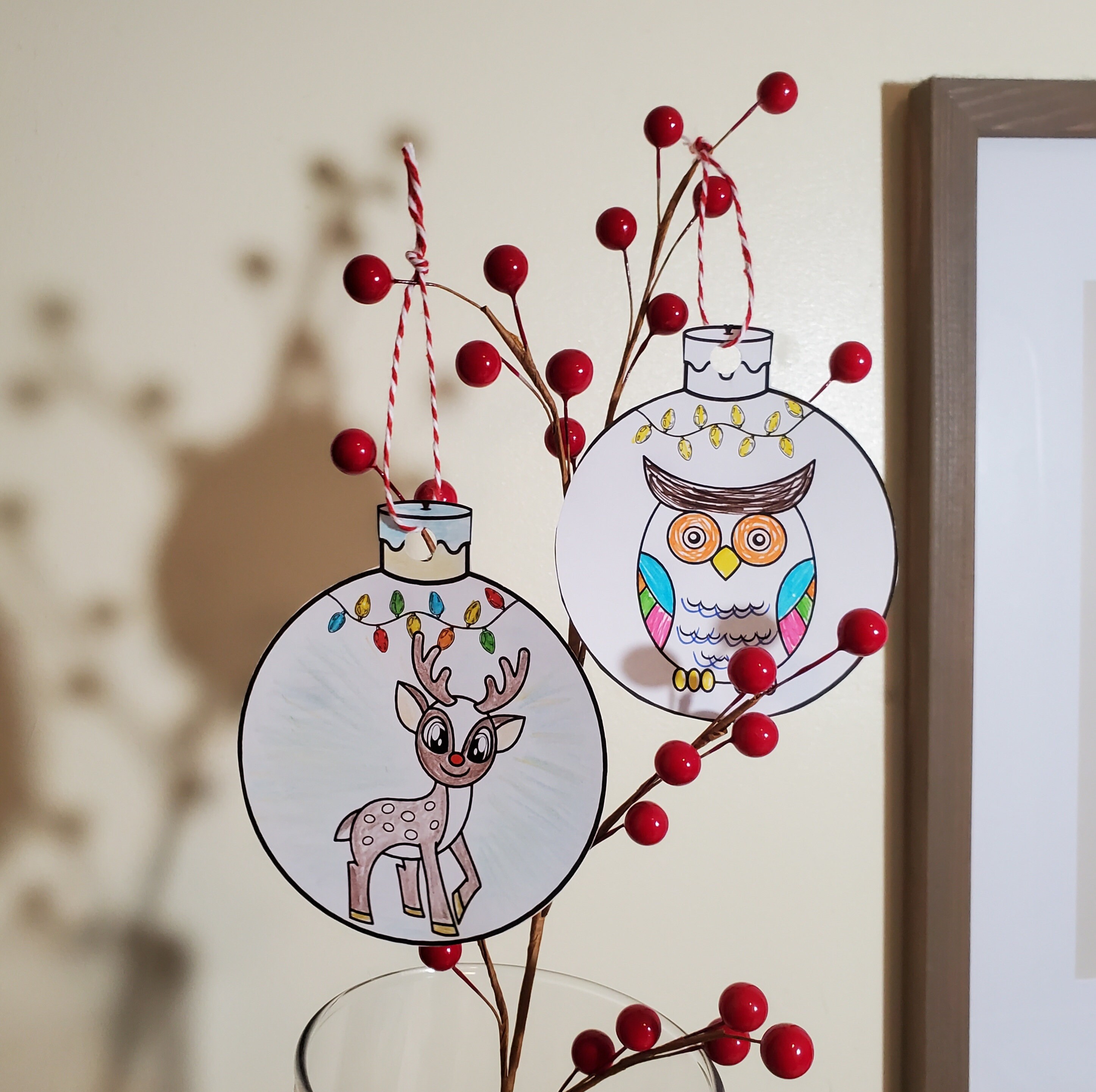 Printable Christmas Ornaments, Coloring Activity for Kids, DIY ...