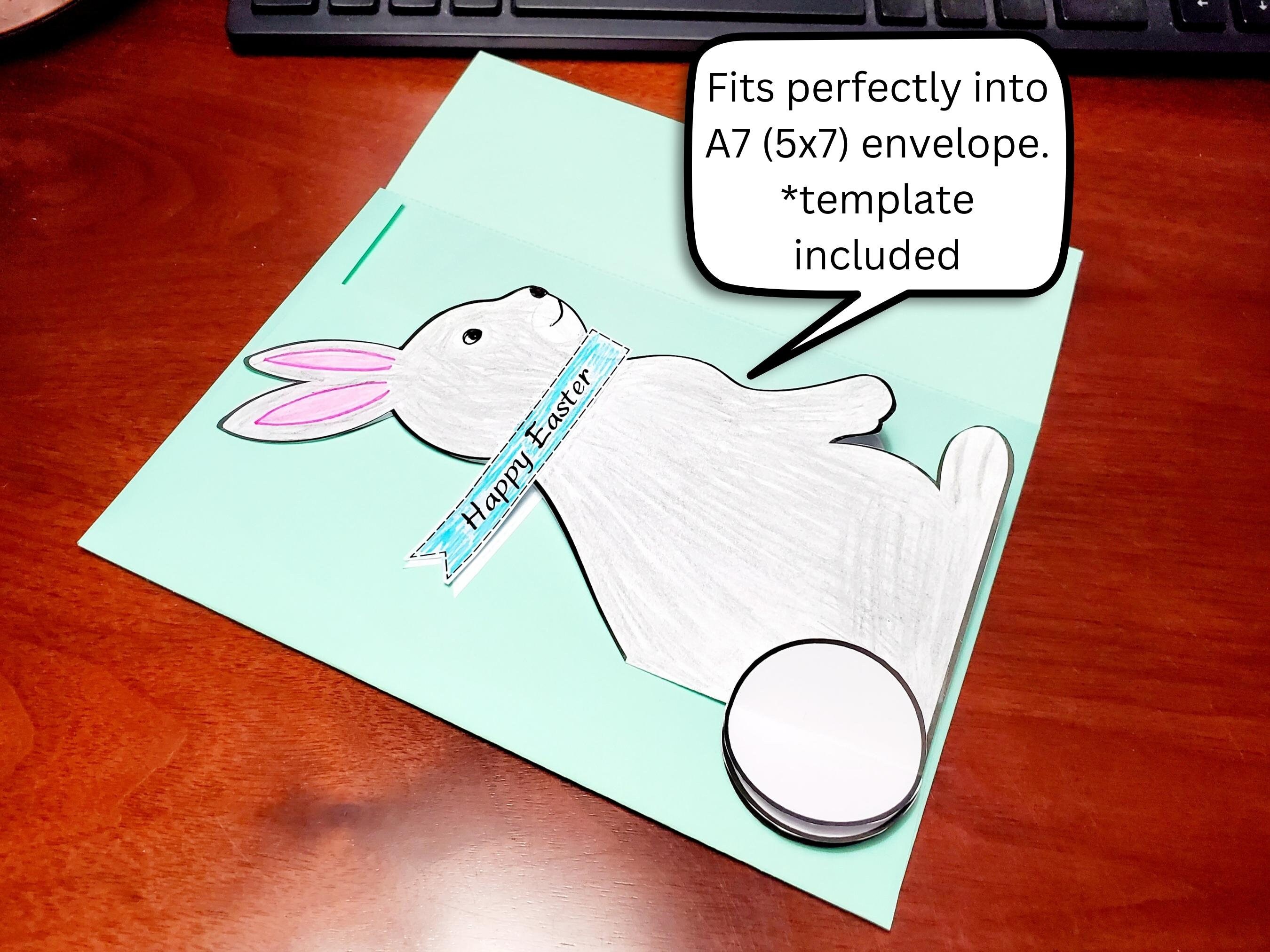 Printable DIY Easter Craft Bunny Card, Popup Easter Card Printable, 3D ...