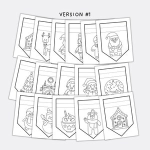Printable Christmas Banner, DIY Coloring Banner, Classroom Student ...