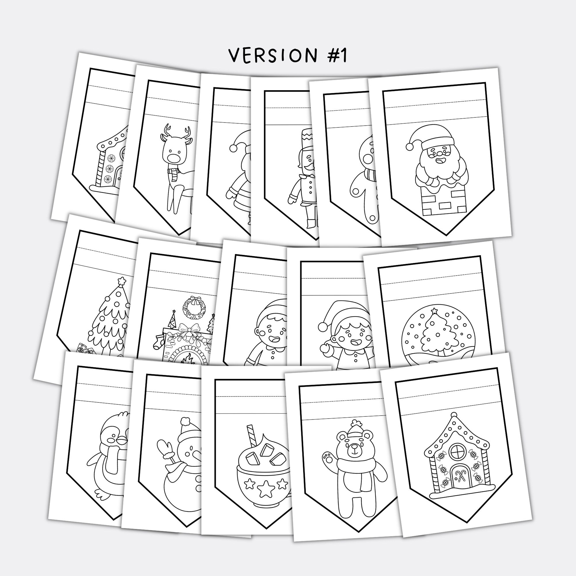 Printable Christmas Banner, DIY Coloring Banner, Classroom Student ...