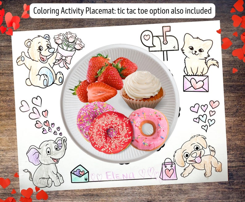 Printable Valentines Day Activity Placemat Valentines Day - Etsy