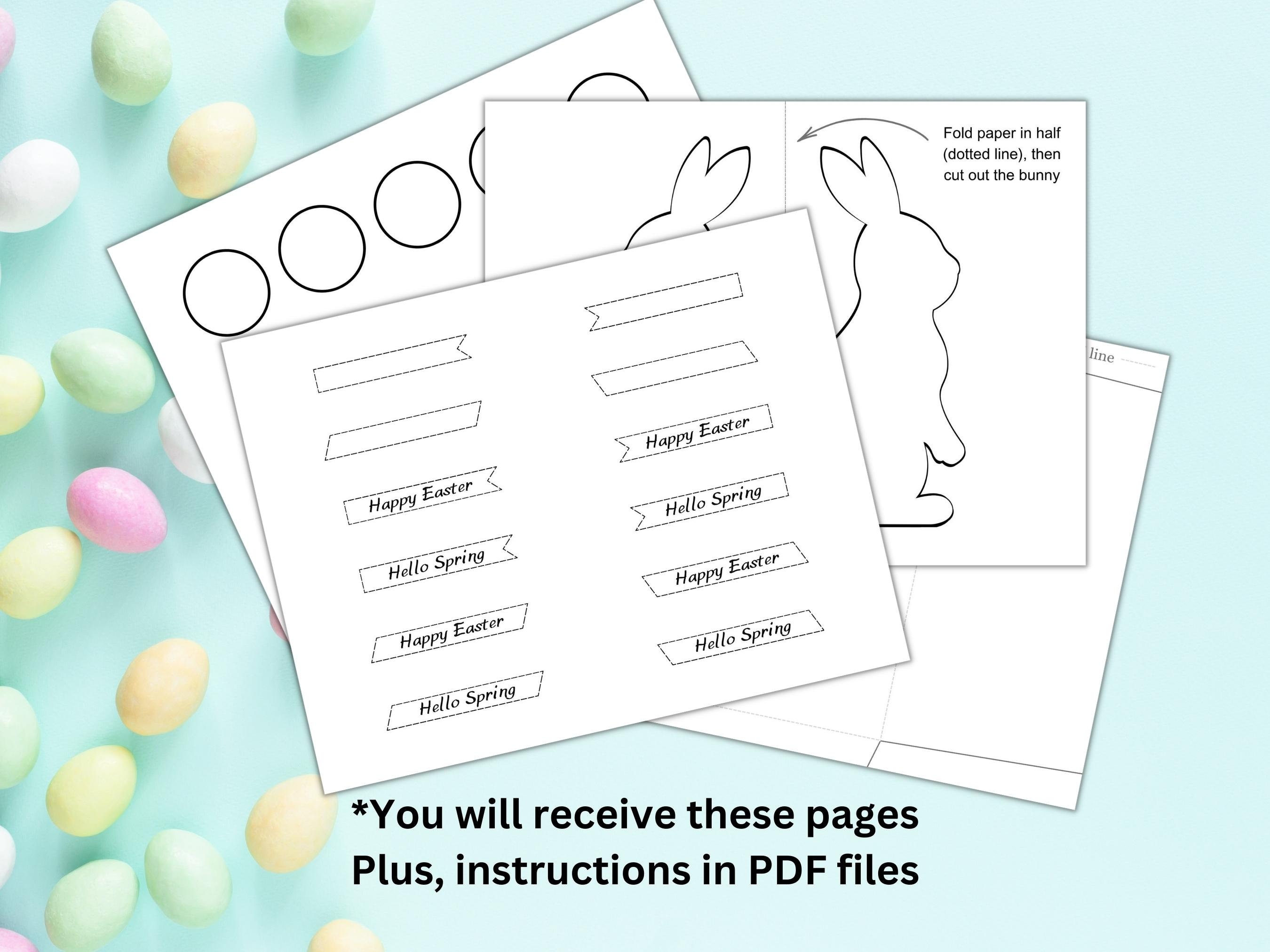 Printable DIY Easter Craft Bunny Card, Popup Easter Card Printable, 3D ...