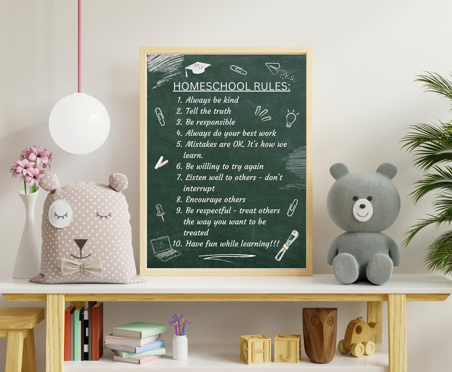 Homeschool Rules Printable, Homeschool Room Decor, Homeschool Wall Art ...