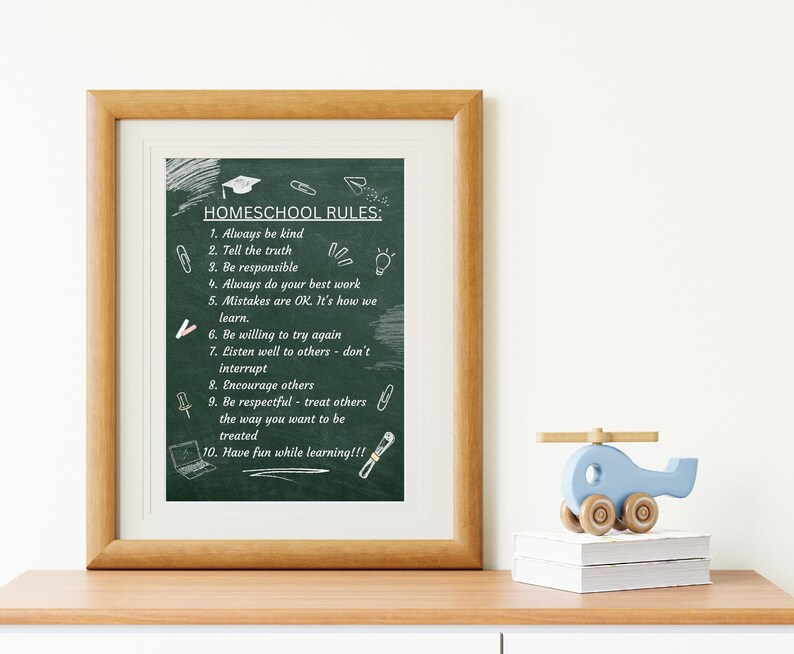 Homeschool Rules Printable, Homeschool Room Decor, Homeschool Wall Art ...