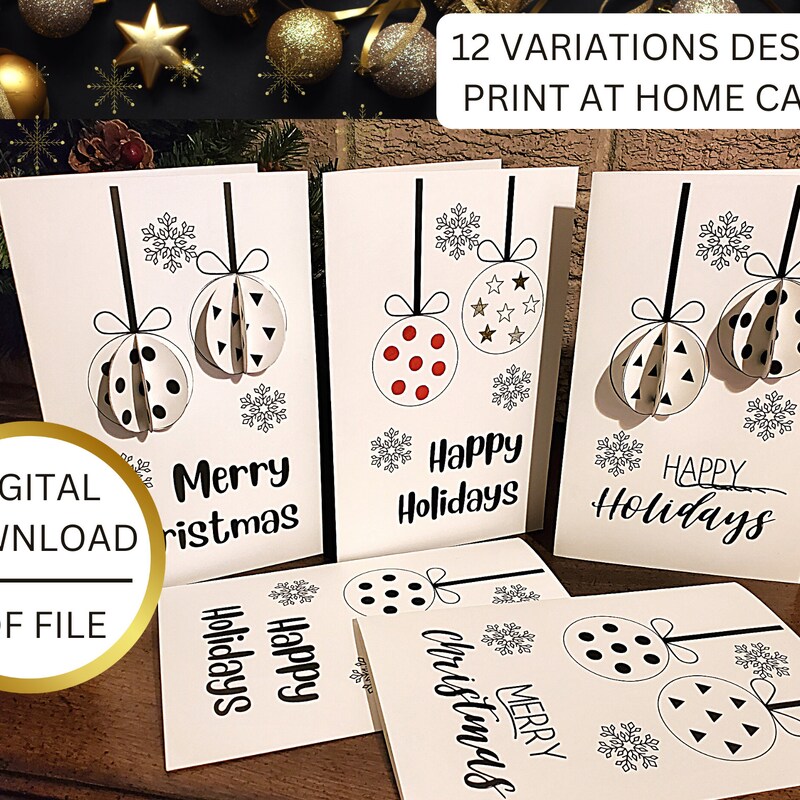 Printable Christmas Cards - Etsy