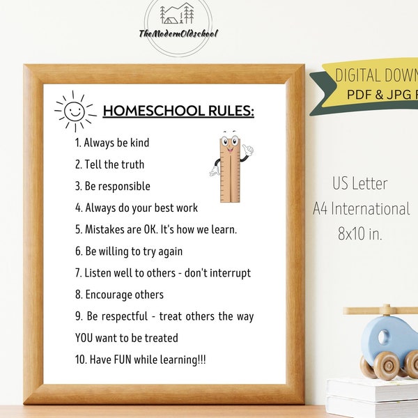 Homeschool Wall Art - Etsy