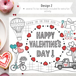 Valentine's Day Coloring Printables for Kids, 'love is in the Air ...
