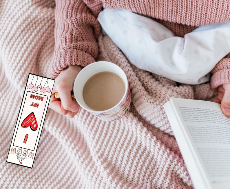 Printable Coloring Bookmarks I Love You Set, Valentine's Day Bookmarks ...