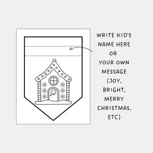 Printable Christmas Banner, DIY Coloring Banner, Classroom Student Activity, Christmas Garland ...
