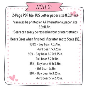 Bear Couple Holding Hearts Templates, Valentine's Day Favors for Kids ...