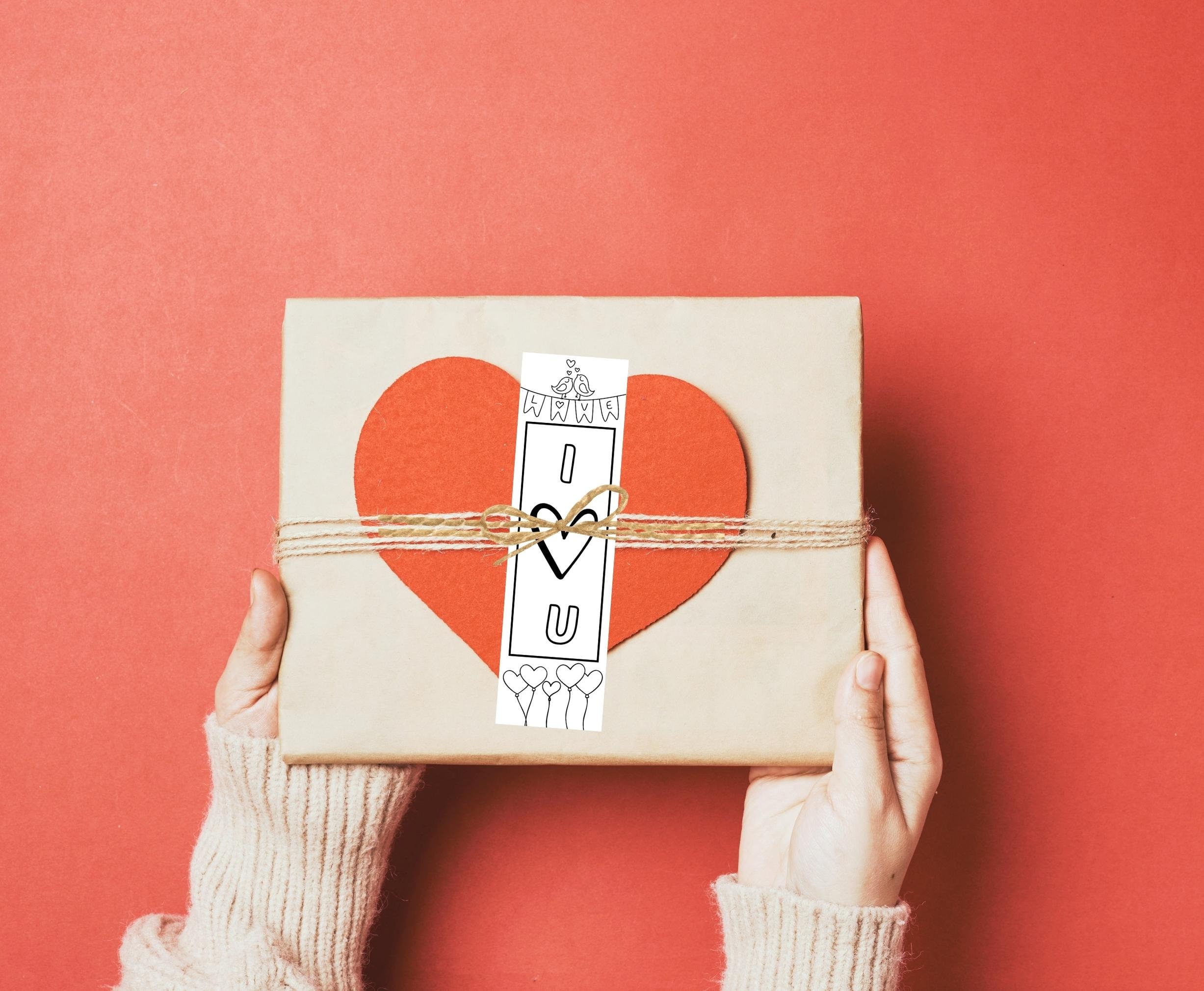 Printable Coloring Bookmarks I Love You Set, Valentine's Day Bookmarks ...